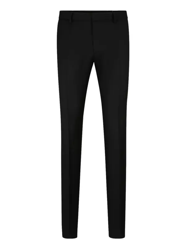 Hugo Boss Straight-leg Wool Trousers - Black
