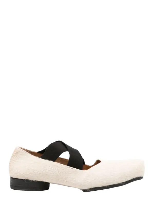 UMA WANG Square-toe Ballerina Shoes - Neutrals