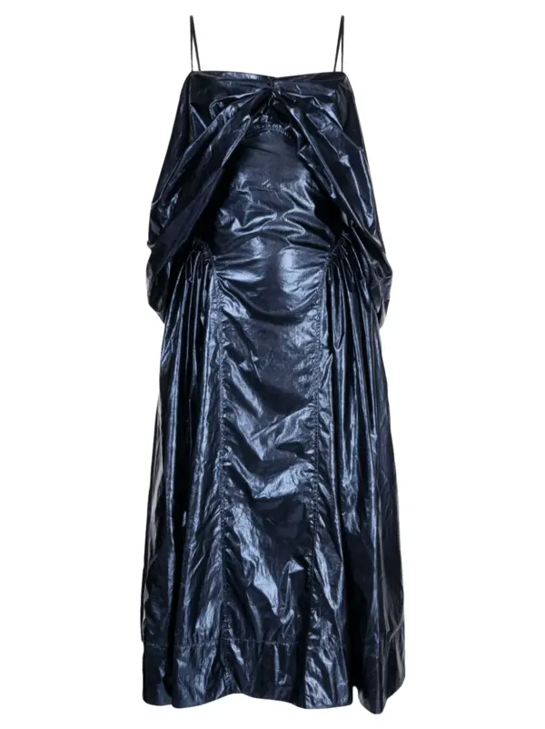REJINA PYO Dora Lamé Midi Dress - Blue