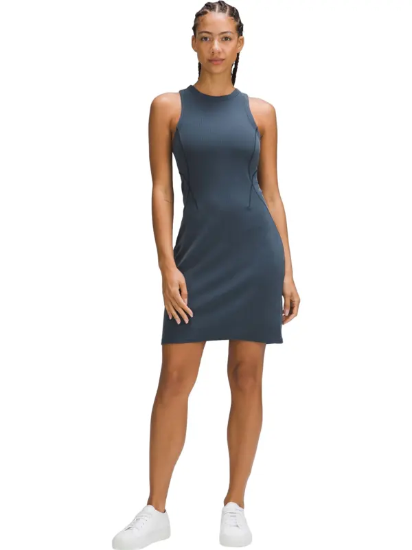 Lululemon Ribbed Softstreme Slim-fit Tank Dress - True Navy