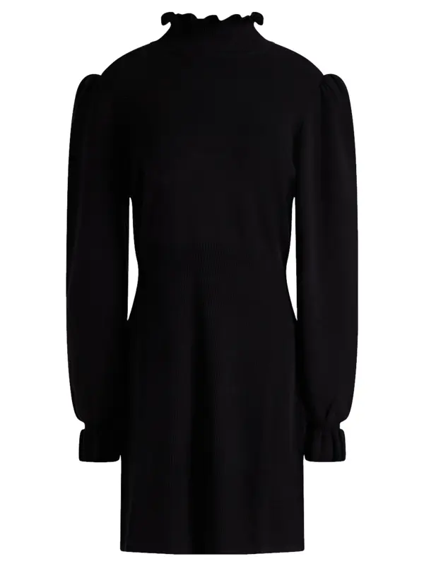 Ba&sh Sancie Ribbed-knit Mini Dress - Black