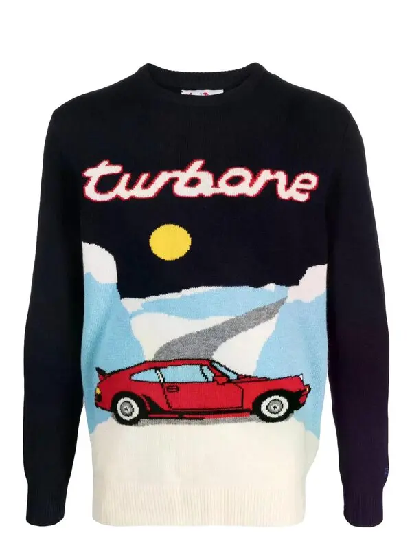 MC2 SAINT BARTH Intarsia-knit Jumper - Blue