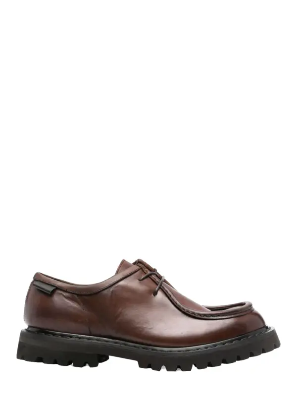 Premiata 40mm Leather Derby Shoes - Brown