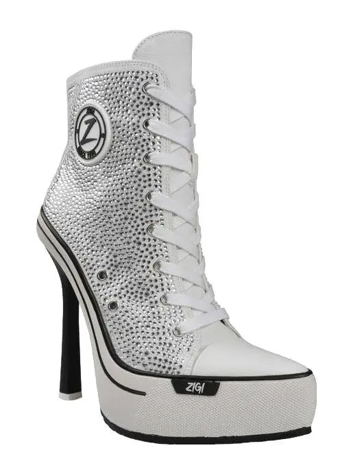 ZIGI Adiel Platform Bootie - Off White Canvas