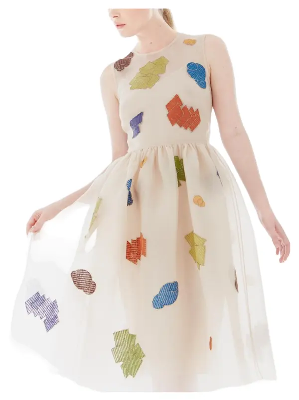 Novis The Marcel Dress - Floral / Multicolor / Neutral / Yellow