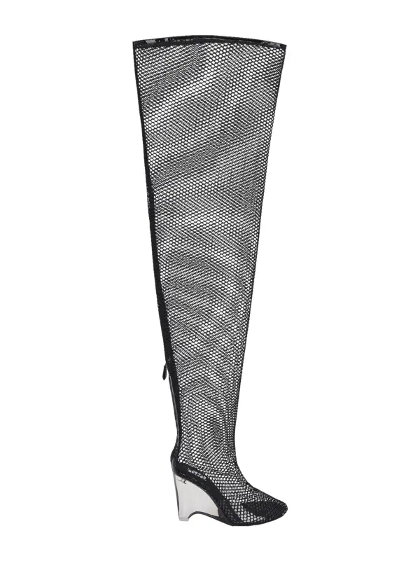 Alaïa Wedge Over-the-knee Boots - Noir