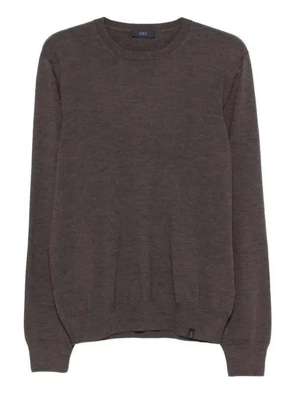 FAY Virgin Wool Crew Neck Sweater - Multicolor
