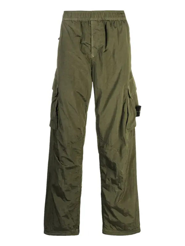Stone Island Compass-patch Cargo Trousers - Green