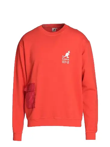 KANGOL Printed Cotton Sweatshirt - Tomato Red