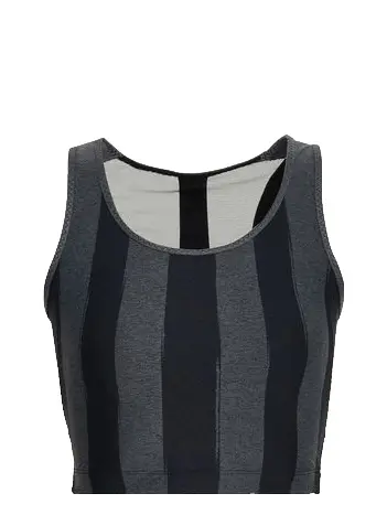 SAPOPA Striped Jersey Sports Top - Grey