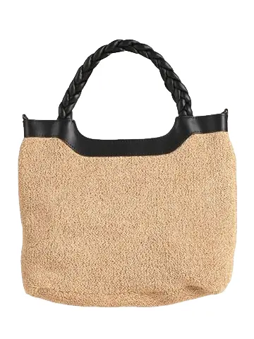 ANITA BILARDI Shopper Bag In Raffia And Leather - Beige
