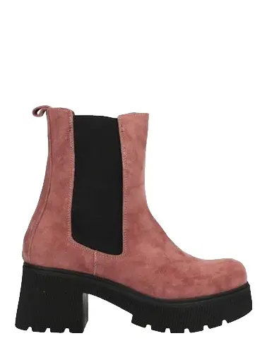 DIVINE FOLLIE Ankle Boots In Leather - Pink