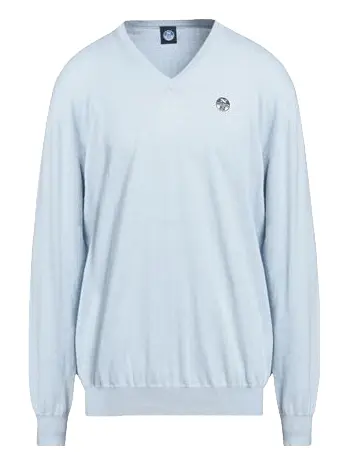 NORTH SAILS Cotton V-neck Sweater - Blue