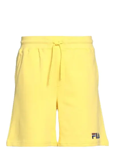 FILA Light Cotton Blend Bermuda Shorts - Yellow