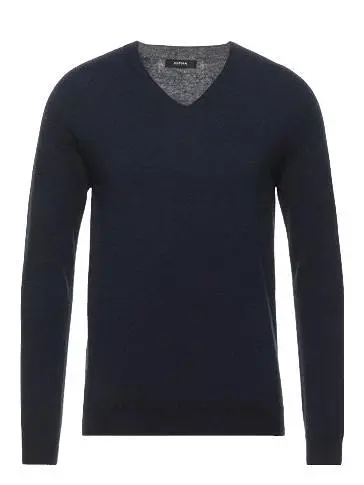 Alpha Studio Sweater In Viscose, Nylon, Wool, Cashmere, And Polyester Blend - Blue