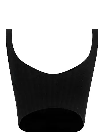 SFIZIO STUDIO Knitted Crop Top - Black