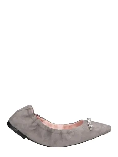 LANCEL Ballet Flats With Appliqués - Grey