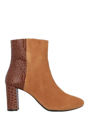 Geox Ankle Boots In Goat Skin - Camel