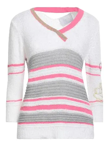 ELISA CAVALETTI BY DANIELA DALLAVALLE Elisa Cavaletti Striped Knit Sweater - White