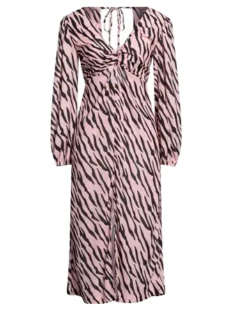Relish Zebra-print Midi Dress - Pink