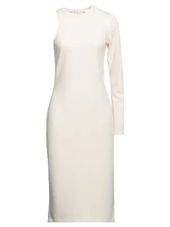 MERCI One-shoulder Midi Dress - White