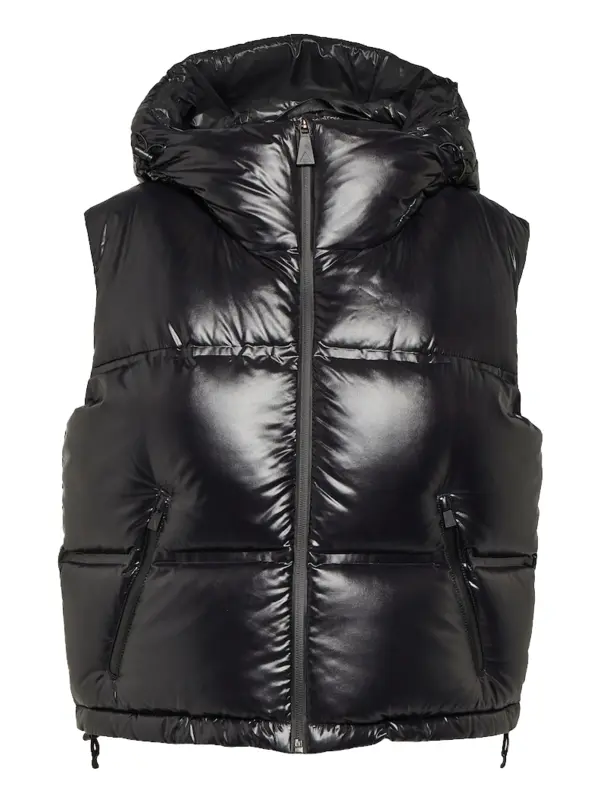 Aztech Mountain Snowbird Cropped Down Vest - Black