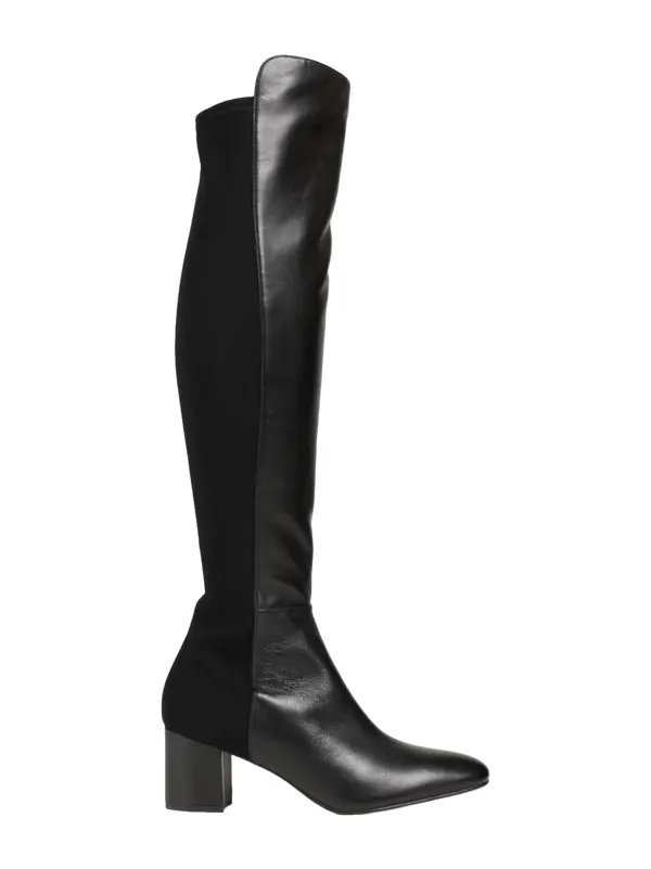 STUART WEITZMAN Gillian Microstretch And Leather Over-the-knee Boots - Black