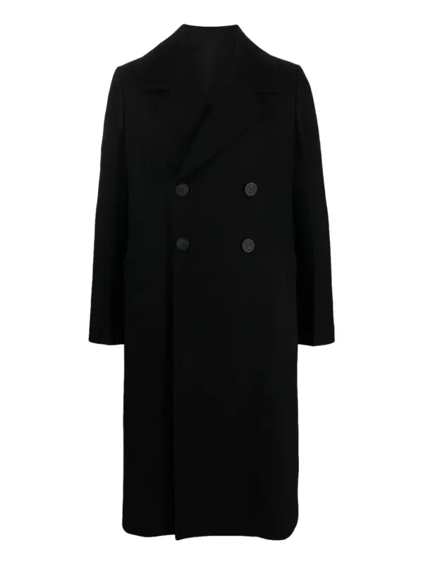 Rick Owens Virgin Wool Coat - Black