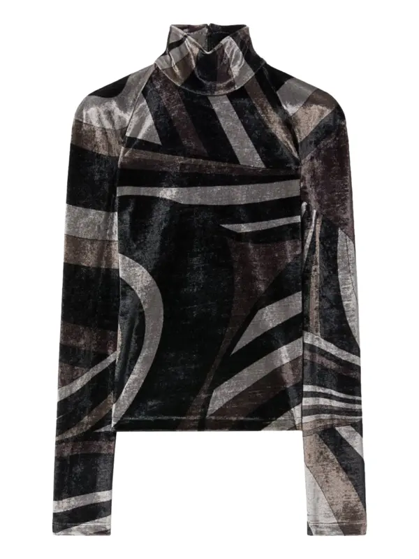 Emilio Pucci Iride-print Top - Black