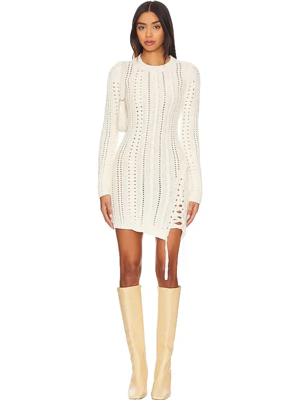 CAMILA COELHO Anira Cable Dress - Ivory