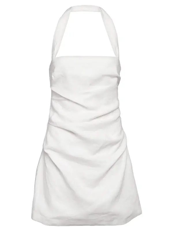 Sir The Label Noemi Halterneck Linen Minidress - White