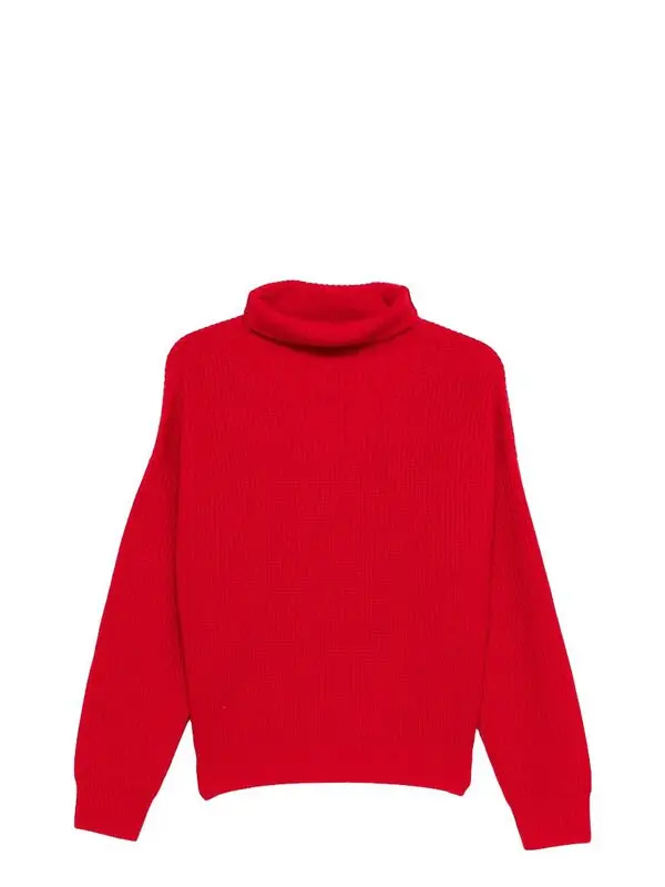 Isabel Marant Ribbed Knit Turtleneck Sweater - Red
