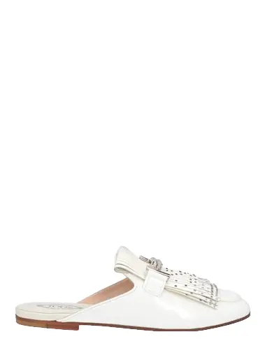 TOD'S Leather Mules - White