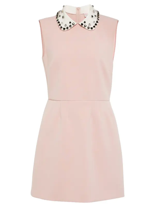 Red Valentino Embellished Cady Minidress - Pink