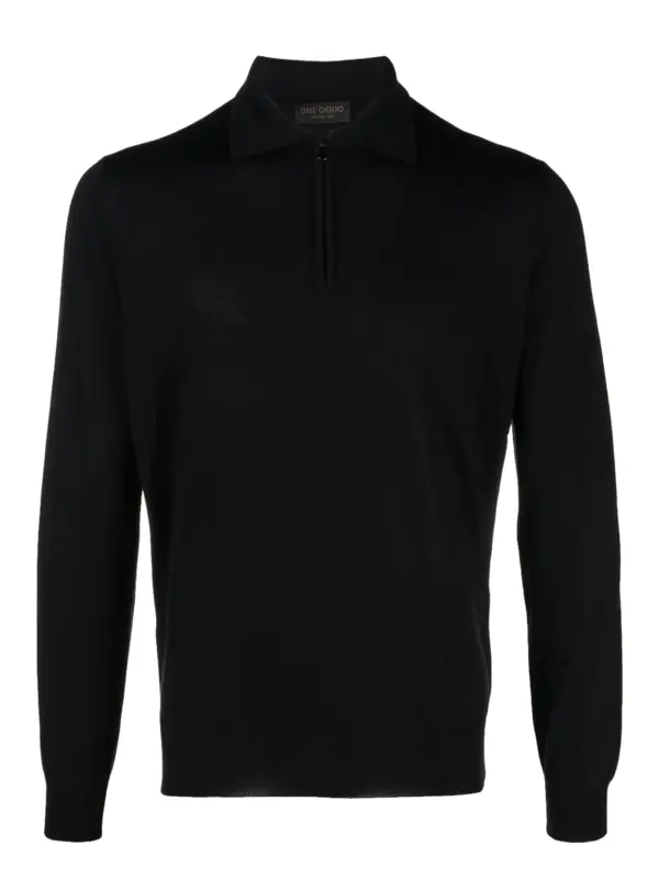 DELL'OGLIO Half-zip Sweater - Blue