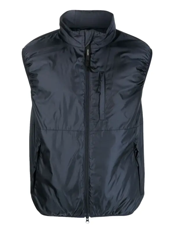 Aspesi High-neck Padded Gilet - Blue