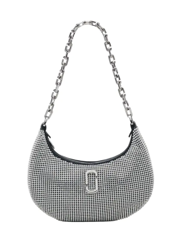 Marc Jacobs Rhinestone Small Curve Shoulder Bag - Black