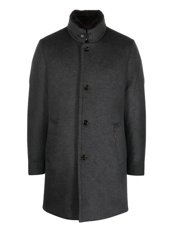MOORER Bond-fur-le Padded Coat - Grey