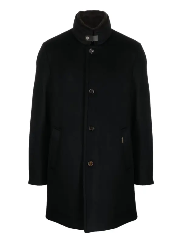 MOORER Bond-fur-le Padded Coat - Blue