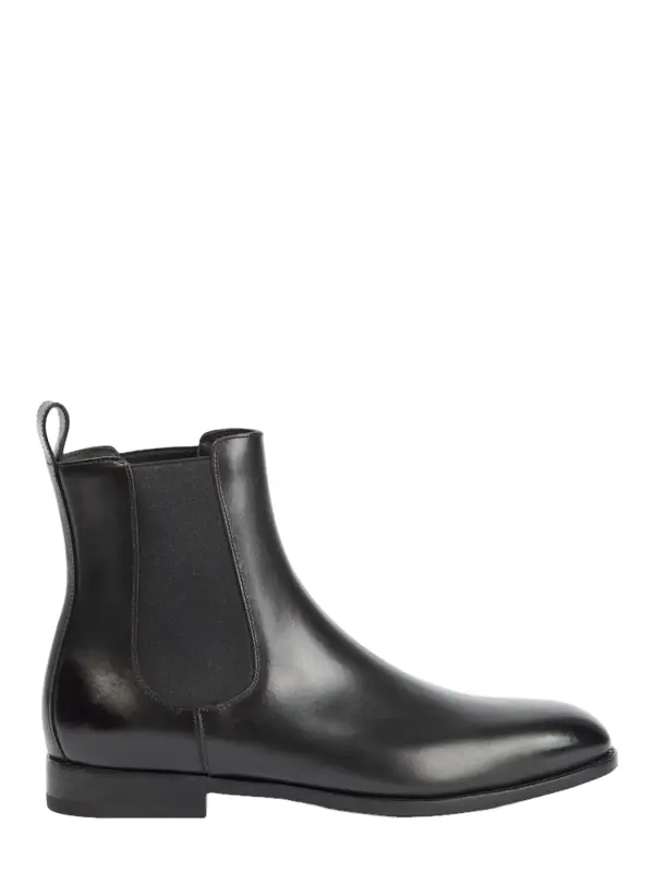 Manolo Blahnik Delsa Leather Chelsea Boots - Black
