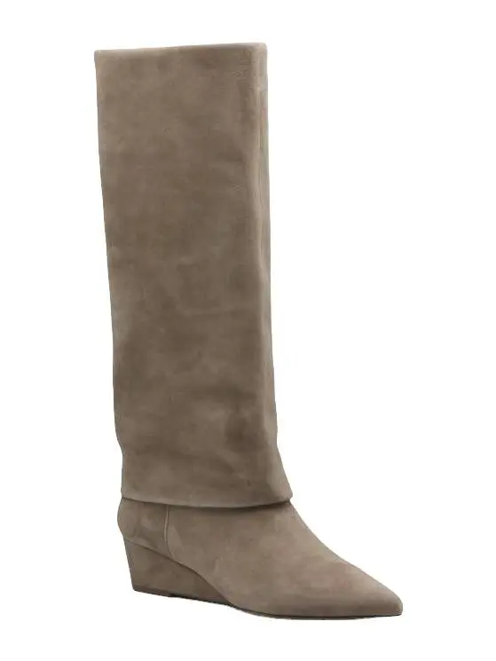 Charles By Charles David Perez Knee High Wedge Boots - Truffle-ks