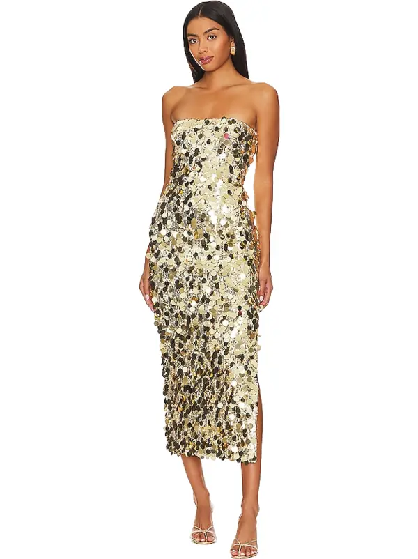 RUNAWAY THE LABEL Gabourne Dress - Gold