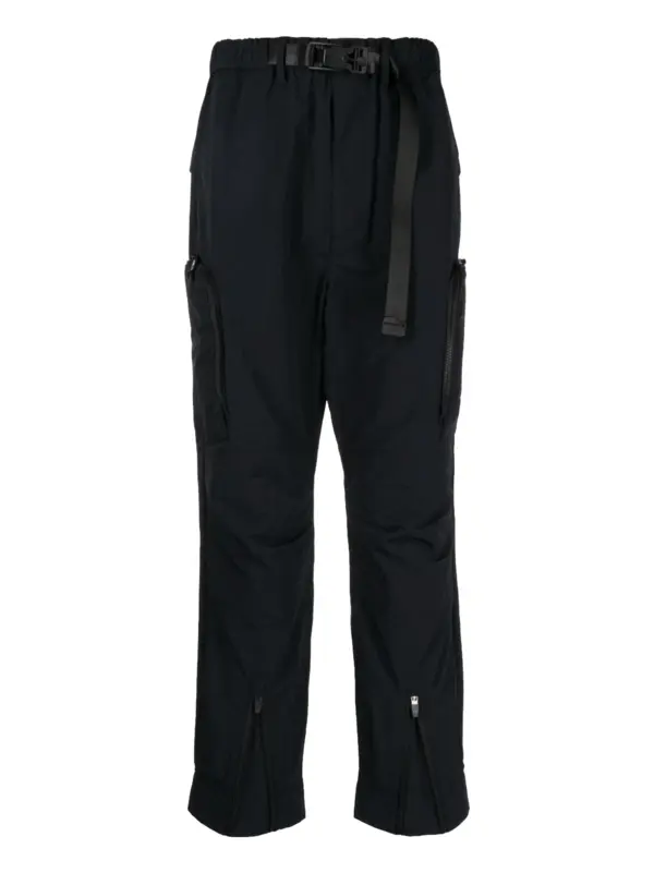 SPOONYARD Belted Tapered Cargo Trousers - Black