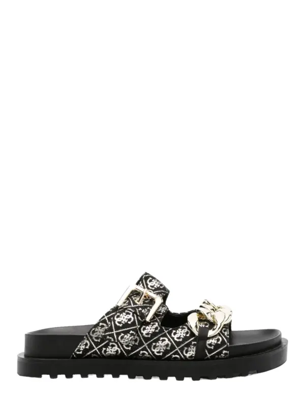 Guess Fatema Chain-link Slides - Black