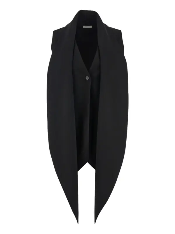 FERRAGAMO Sash-detail Waistcoat - Black