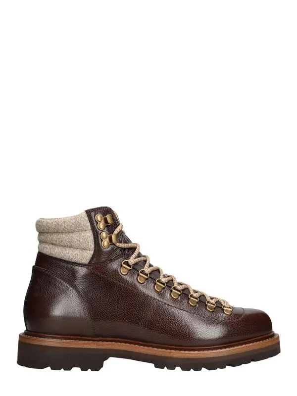 Brunello Cucinelli Leather Mountain Boots - Brown