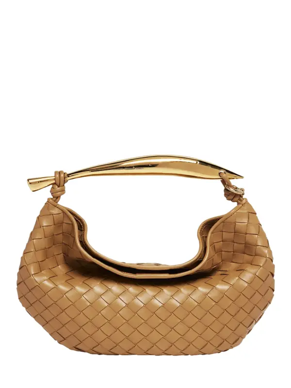 Bottega Veneta Sardine Bag With Metal Handle And Chain - Dark Praline