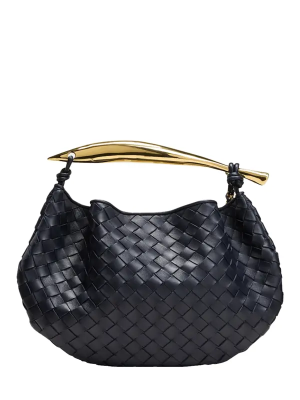 Bottega Veneta Sardine Bag With Metal Handle And Chain - Space-brass