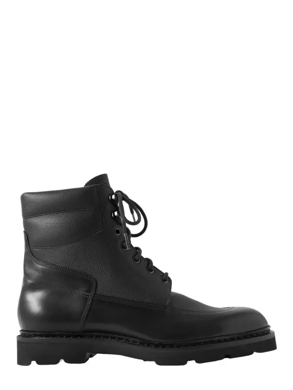 John Lobb Weekend Panelled Leather Boots - Black