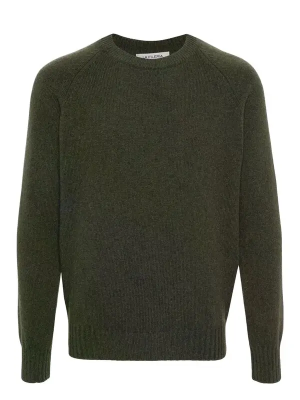 FILERIA Crew-neck Cashmere-blend Jumper - Green